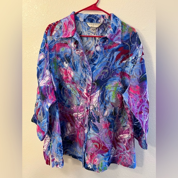 Allison Daley | Tops | Allison Daley Womens Buttomup Blouse Size ...